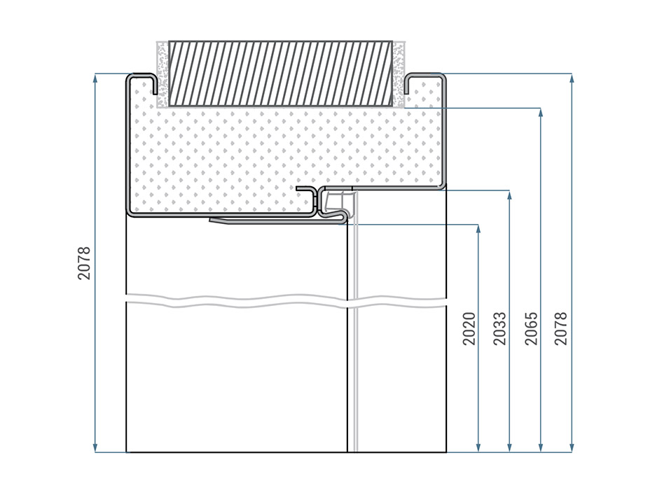 Steel adjustable door frame - details - Classen